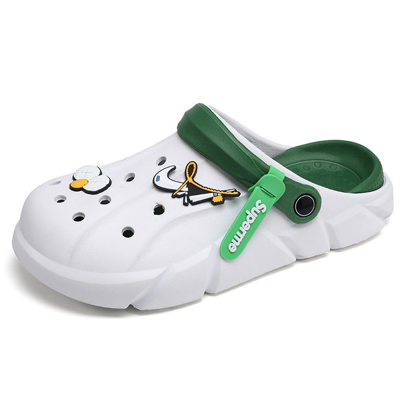 ^Lz^ Men's hole shoes wear non slip thick soles outside 2022 new Crocs ...