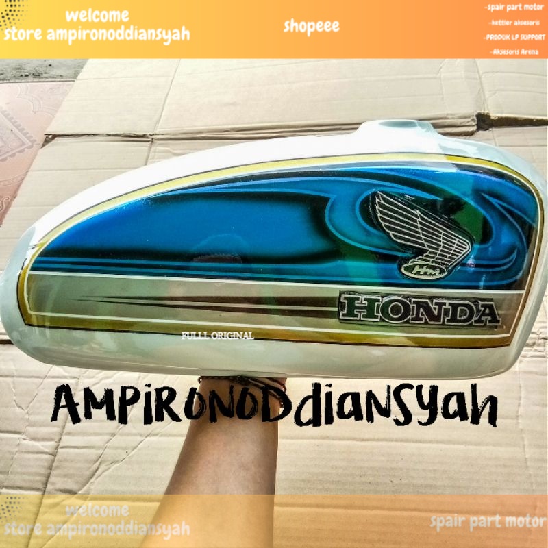 PUTIH Honda cb 100 Tank honda cb Tank press Tank White Graphic Tank cb ...