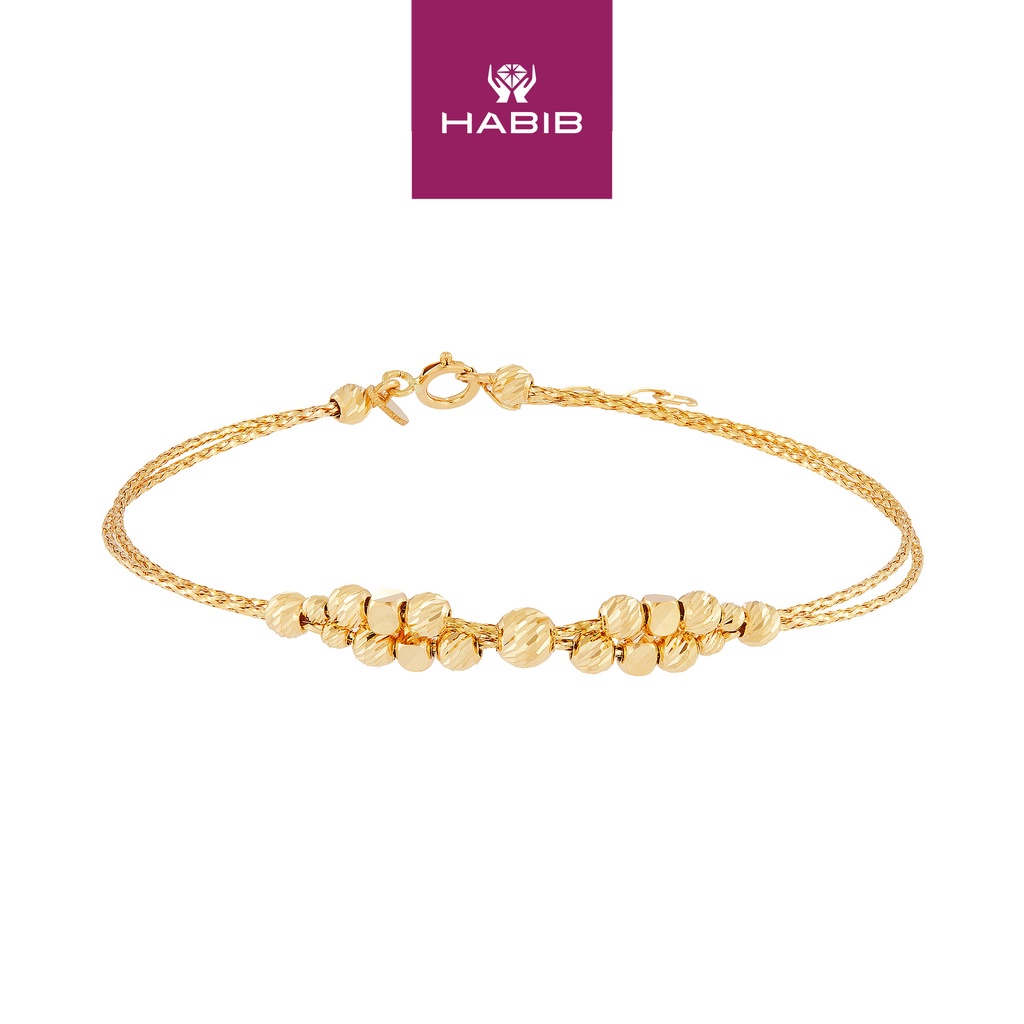 HABIB 585/14K Yellow Gold Bracelet 714-BR 2F J03 | Shopee Malaysia