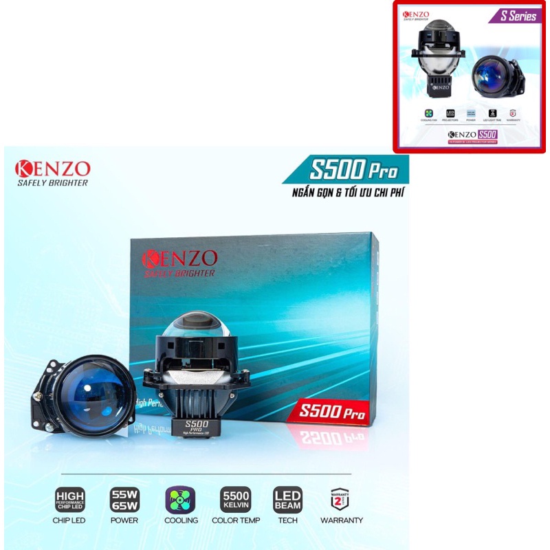 Bi-led Kenzo S500 & S500 pro - led spherical mirror for cars and ...