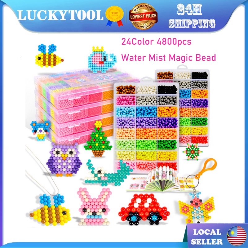 🔥24H🔥4800PCS DIY Water Mist Magic Beads With Accessories Set 3D ...