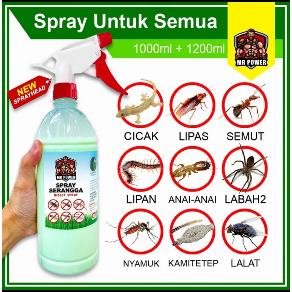 Insect Repellent Spray Cicak Lizard Lipas Lipan Anai-Anai Anti Serangga ...