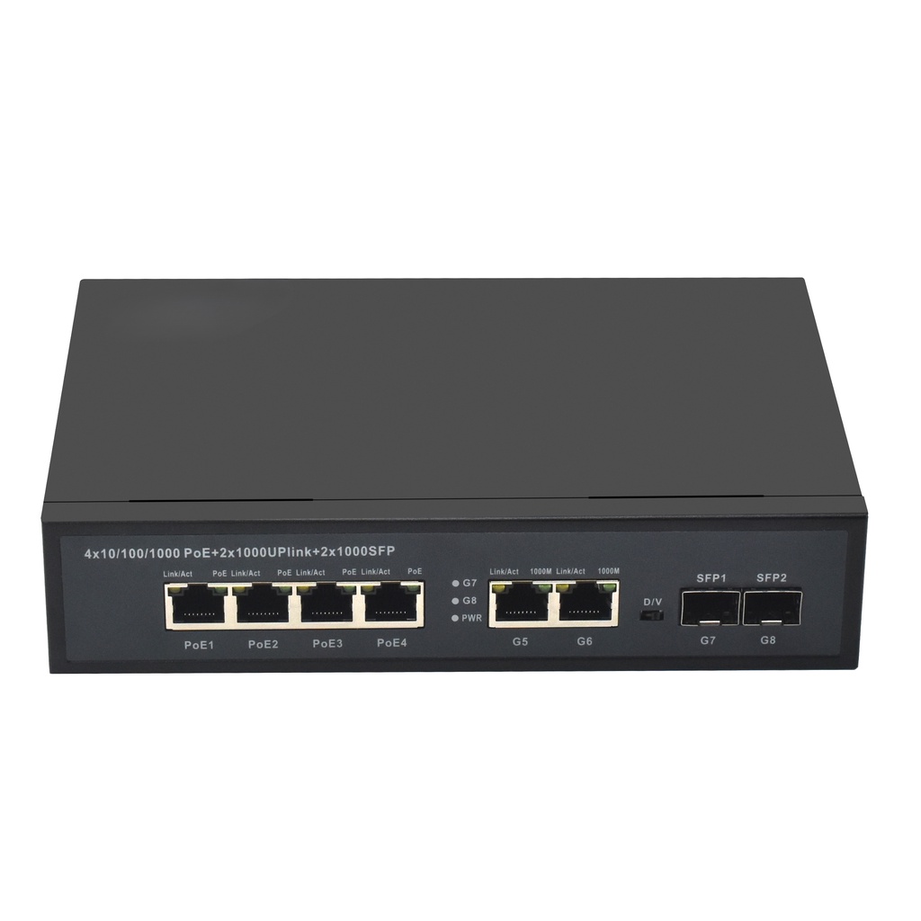 Ai+6kv Lightning Protection Gigabit POE Switch Gigabit 4pcs 10/100/1 ...
