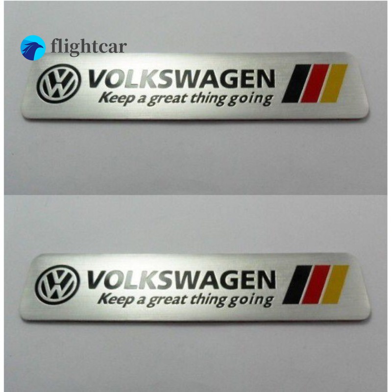 FT 1PC Volkswagen Metal Logo Car Suitcase Stickers Volkswagen V/W Polo ...