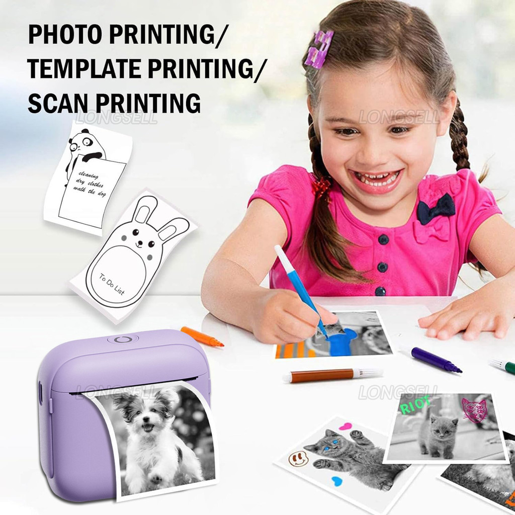 New Mini Printer Bluetooth Wireless Connectable Mobile Phone Portable Small Home Photo Label