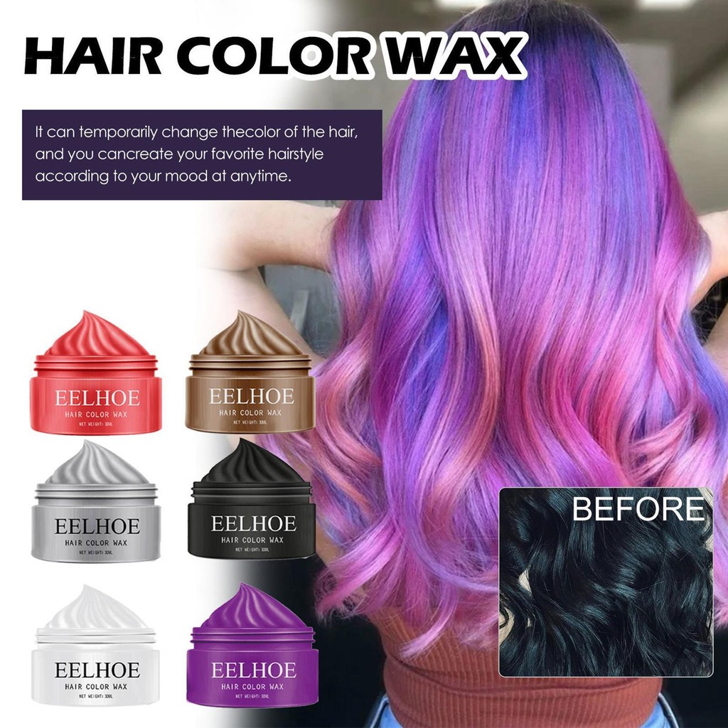 Hair Color Wax Temporary Hairstyle Cream Dye Temporary for All Ages ...