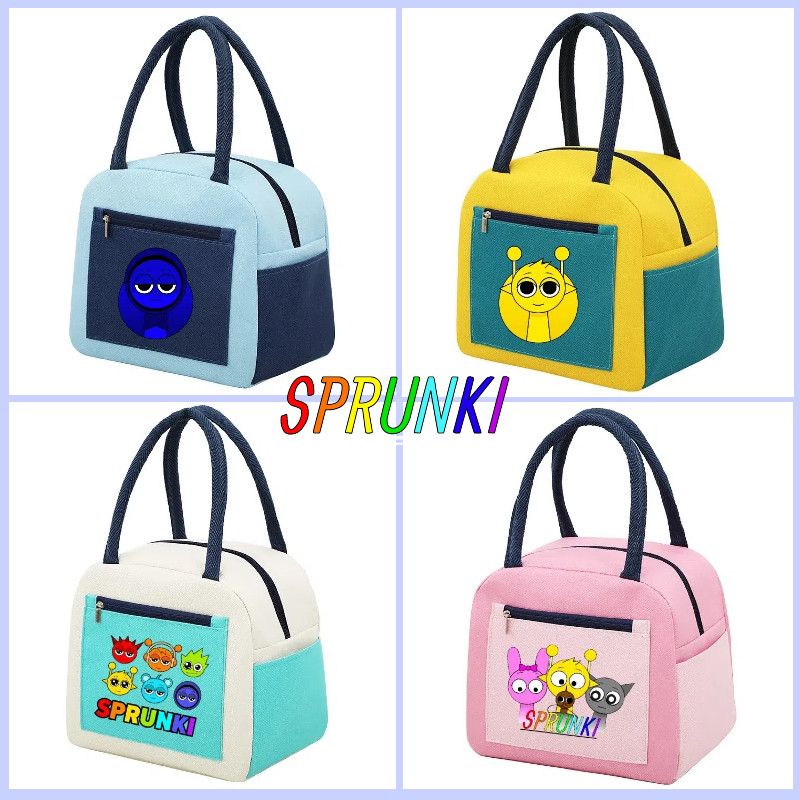 SPRUNKI Lunch Bag Cartoon Printed Boys and Girls Large Capacity ...