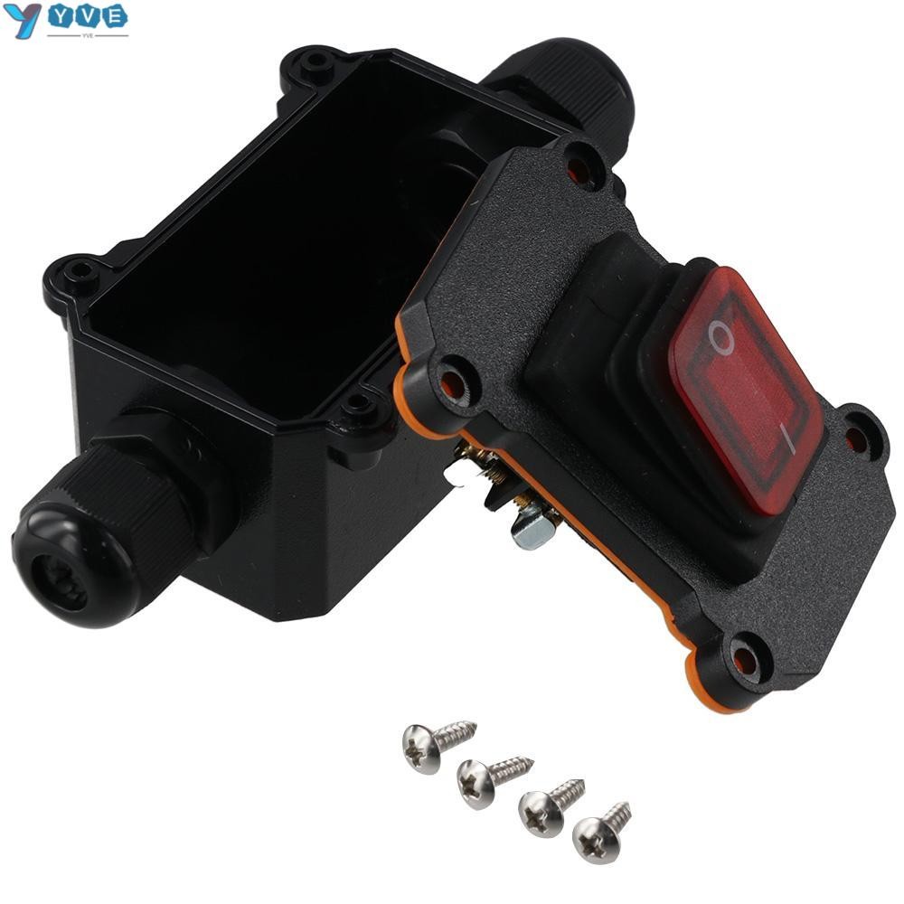 YVE Rocker Switch, 4Pin 2 Position 12V DC 20A Inline Cord Switch, Two ...