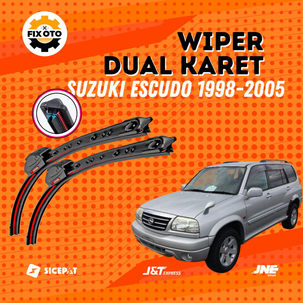Suzuki Escudo Car Wiper 1998 - 2005 - Frameless Dual Rubber Model 1 SET ...