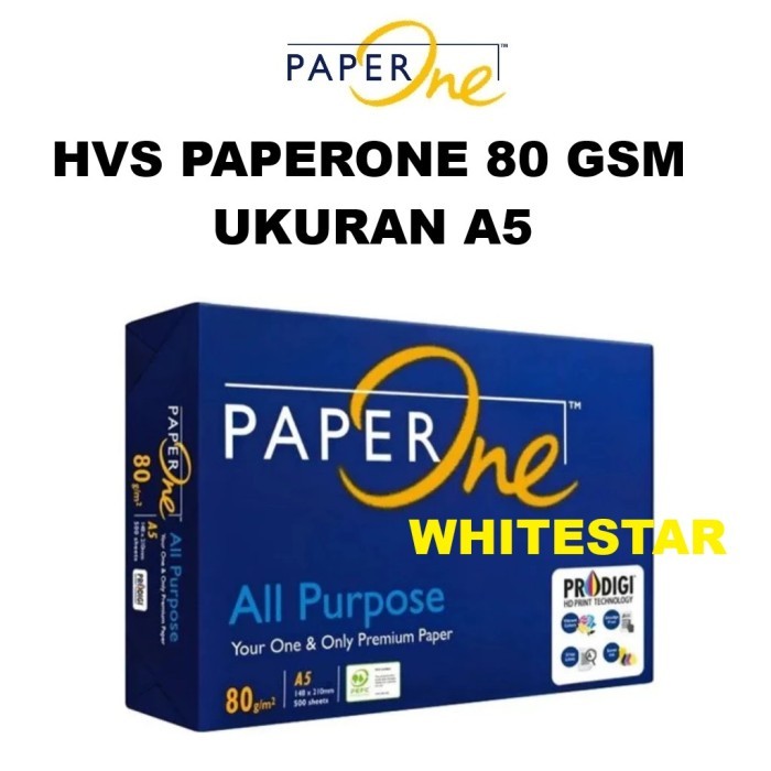 (1 ream) hvs paperone A5 paper - 80 gsm paper one (rim) | Shopee Malaysia