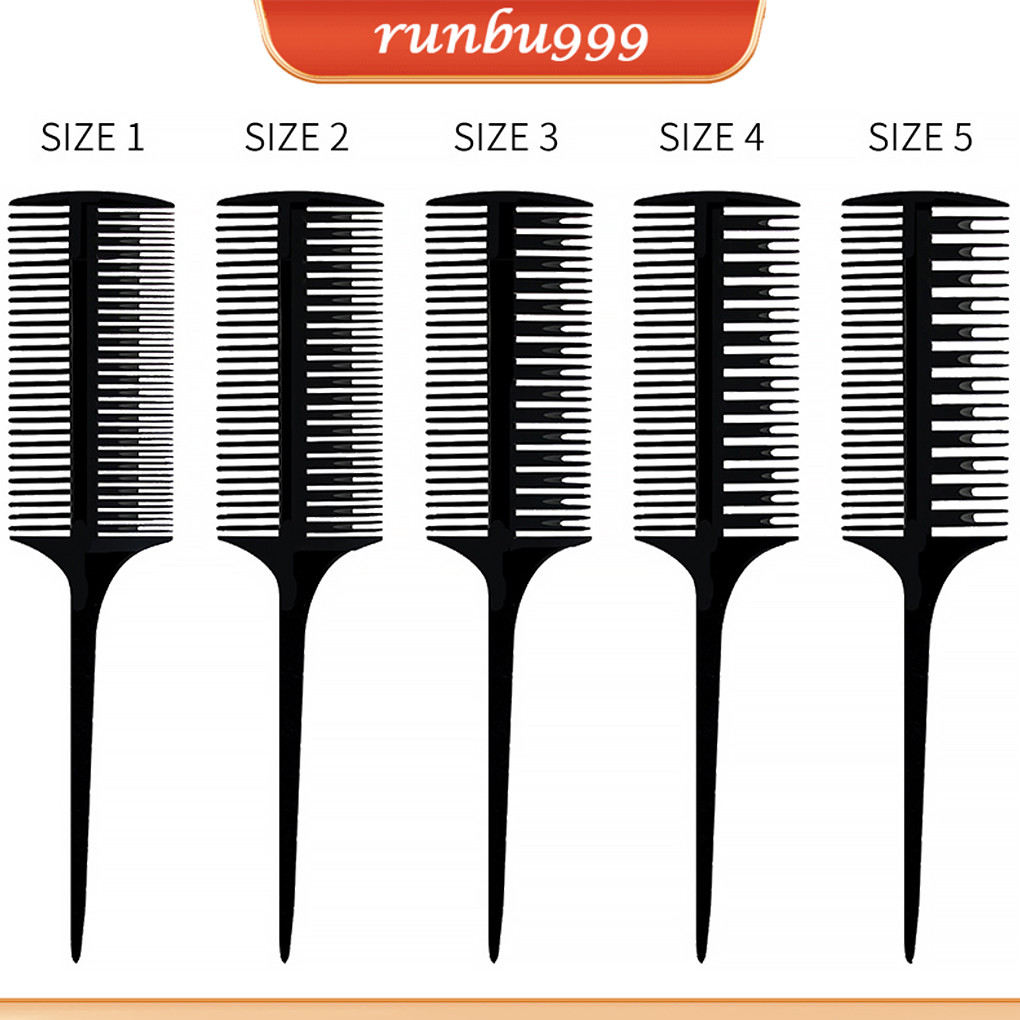 1/2 Highlighting Comb Double Sided Sectioning Styling Hairbrush Salon ...