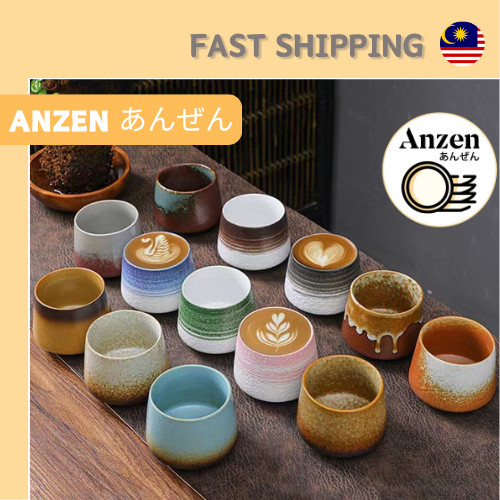 ANZEN あんぜん (Ready Stock)Espresso Coffee Tea Ceramic Underglaze Cup Mug ...