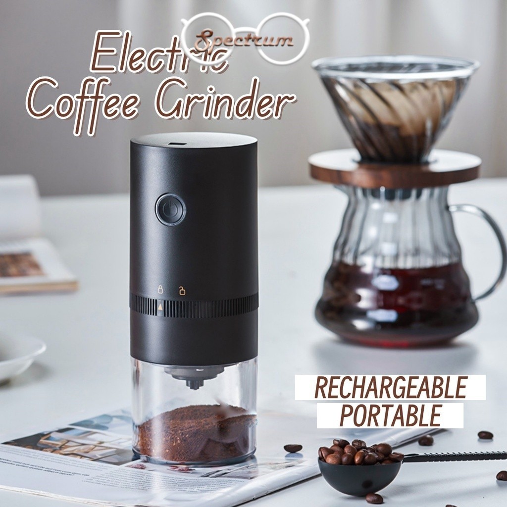 Portable Electric Automatic Coffee Bean Grinder USB Rechargeable ...