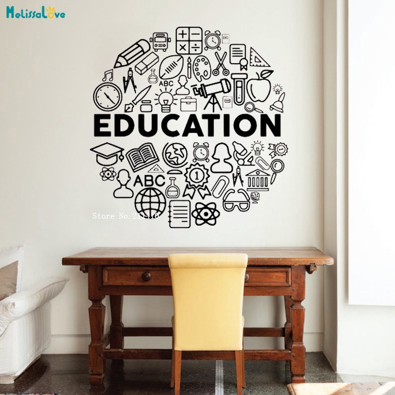 Education Wall Decal Vinyl Sticker School Science Mathematics Subject ...