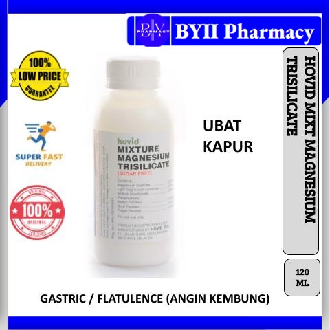 HOVID MAGNESIUM TRISILICATE MIXTURE 120ML MMT Ubat Kapur Gastrik (EXP ...