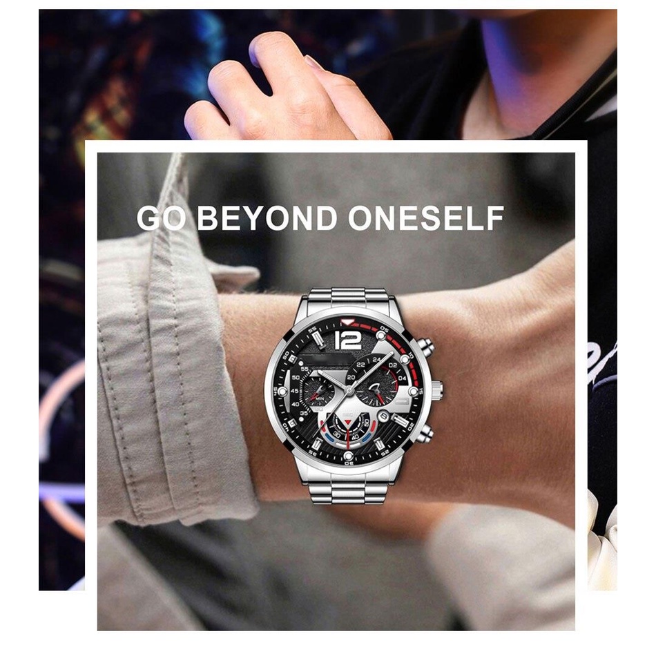 Quartz Watch For Men Fashion Luxury Stainless Steel Quartz Watch ...