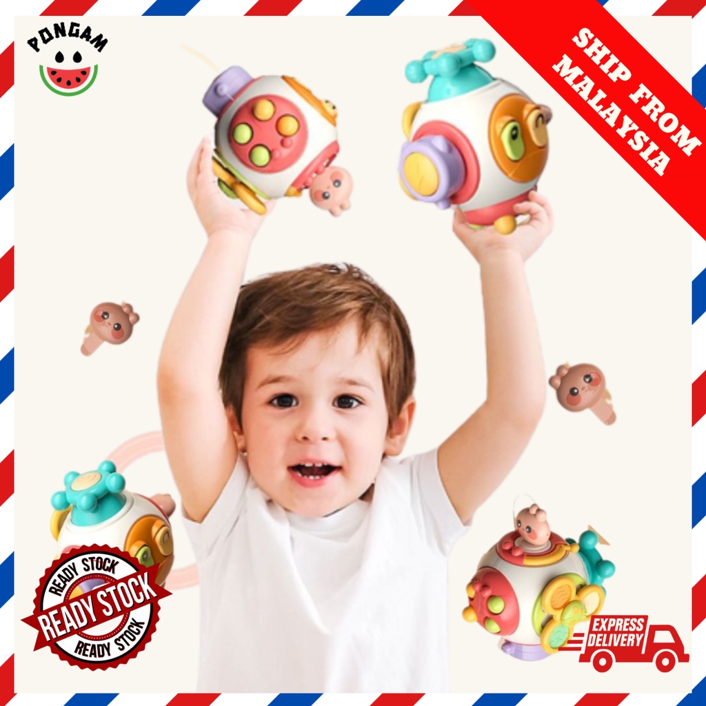 Busy Cube montessory toy toddle early educational sensory busy catch ...