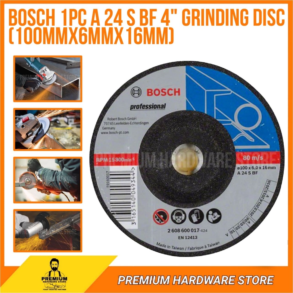 BOSCH 4 Inch Metal Grinding Disc 2608600017 Mata Canai Besi | Shopee ...