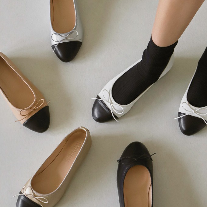 [SAPPUN] Myuria two tone Ribbon Flats (1cm) | Shopee Malaysia