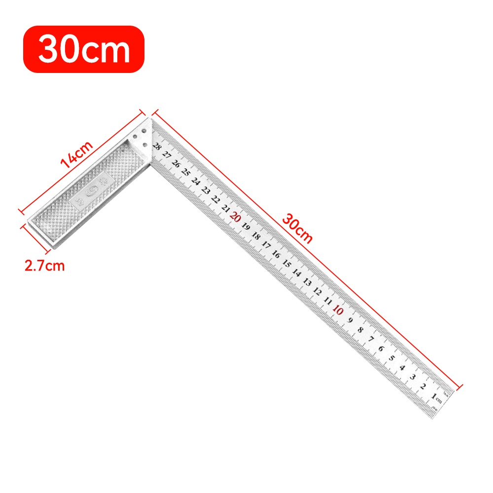 Stainless Steel 30cm 15cm L-Shaped L Ruler 不锈钢角尺 Square Angle Ruler ...