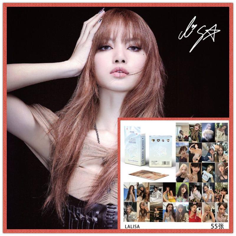 55张带卡膜 】LISA镭射小卡BLACKPINK周边专辑小卡闪卡LOMO卡自印55 card films with LISA laser smallIdol Hut.my20231121 ...