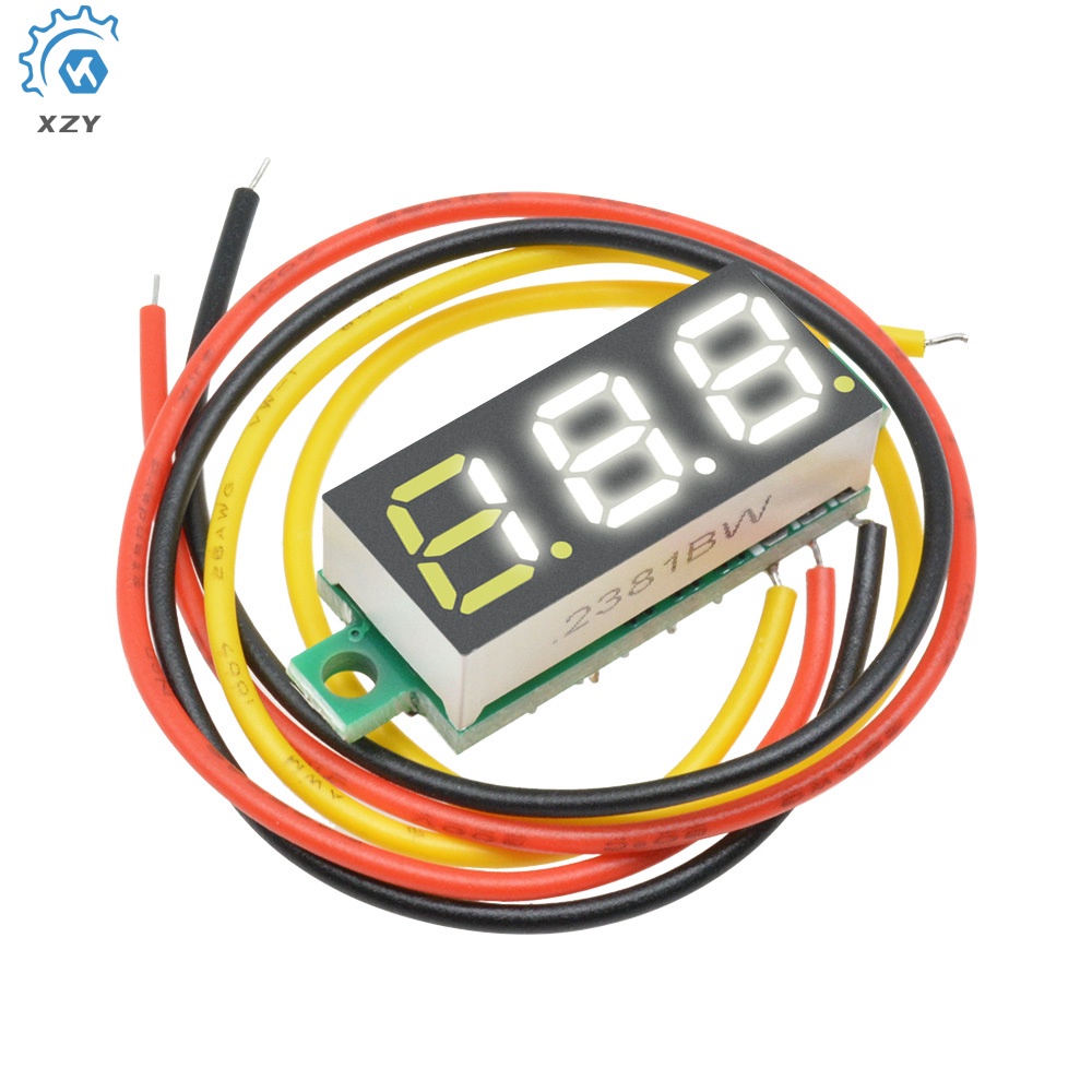 DC 0-100V Voltmeter 0.28 "LED Display Mini Digital Voltmeter Three-Wire ...