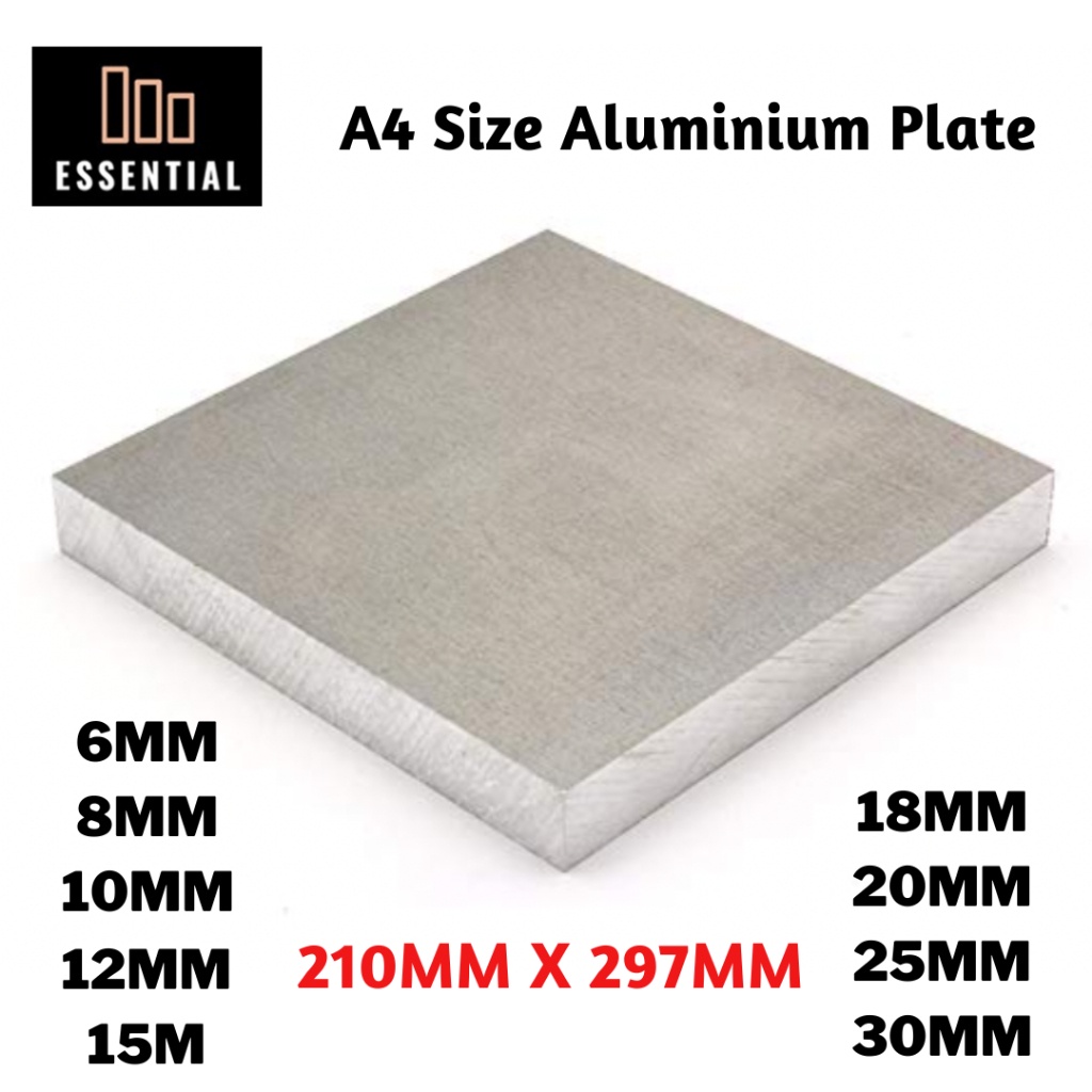 TEBAL A4 size Aluminum Plate 6mm 8mm 10mm 15mm 20mm 25mm | Shopee Malaysia