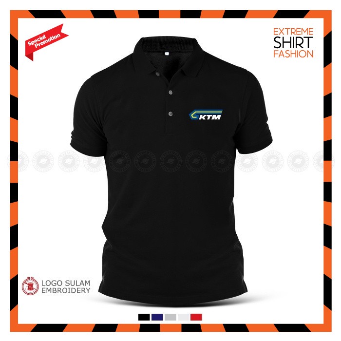 Polo Tee Shirt Cotton KTM Komuter Keretapi Tanah Malaysia Railway KTMB ...