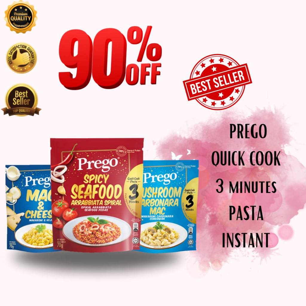 Prego Quick Cook Pasta Mac & Cheese Mushroom Carbonara [3 MINUTES AND ...