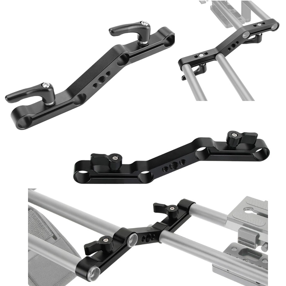 XT-XINTE Z-Shape Clamp Mount Bracket 15mm Rod Clamp Adapter for DSLR ...