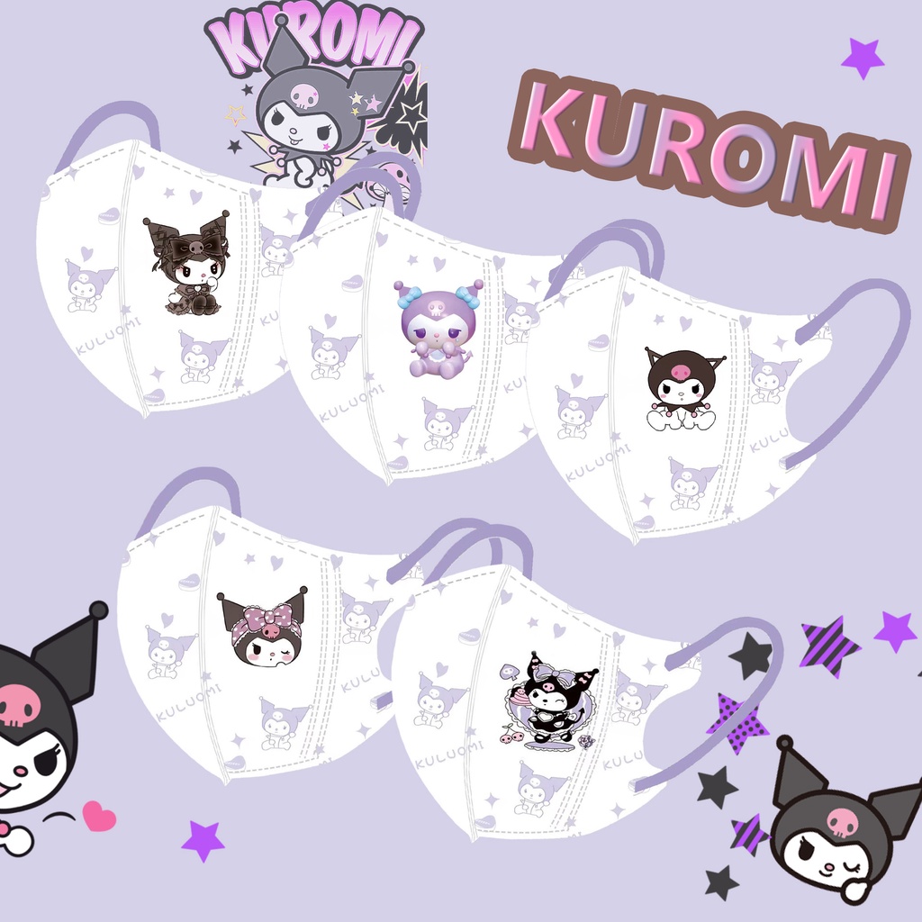 Children's New 3D Stereoscopic Mask Cute Kuromi Children's Mask Student ...