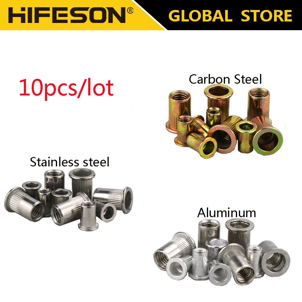 10pcs/lot Stainless Steel Aluminum Carbon Steel Hollow Screws Insert ...