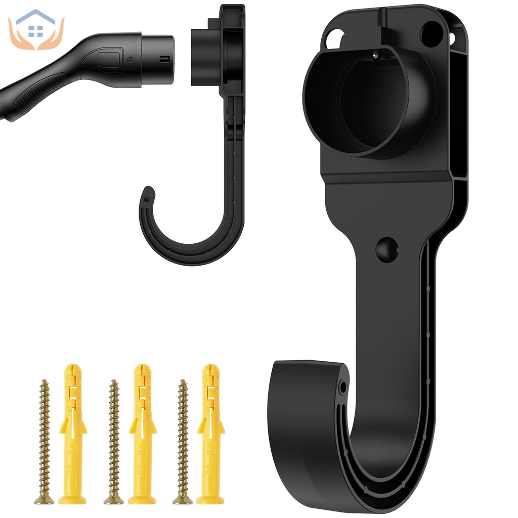 EV Charging Cable Organiser with Hook Type 2 Charging Cable Holder Wall ...
