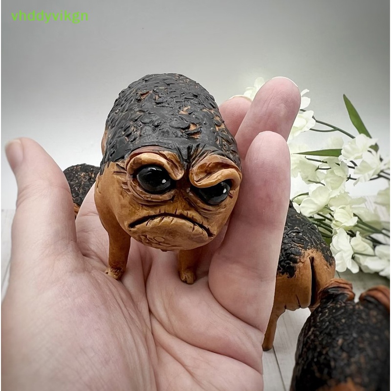 VHDD Grumpy Black African Rain Frog Resin Statue, Angry Avocado Resin ...