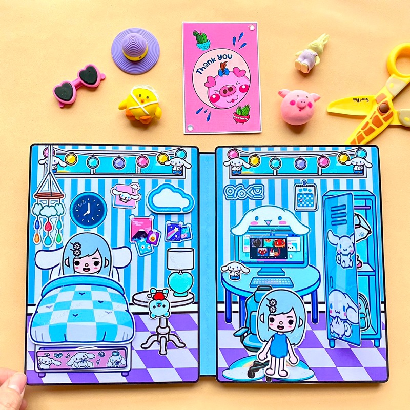 Toca Life World Quiet Book Toca Boca Cinnamon Dog House toca boca paper ...