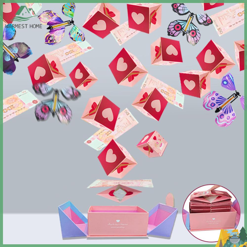 {Warm} Explosion Gift Box and Butterflies Interactive Envelope Bouncing ...
