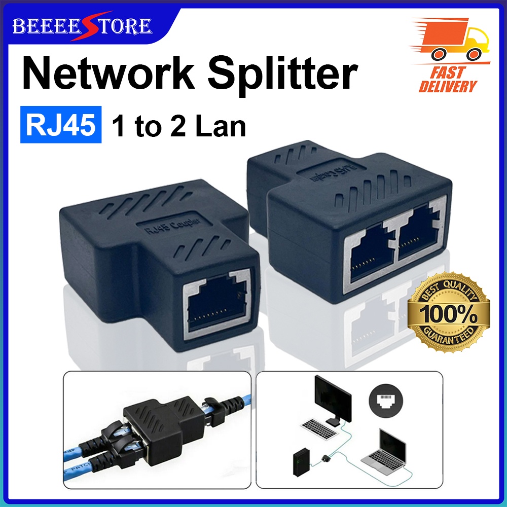 RJ45 Ethernet Splitter Adapter RJ45 1 to 2 Lan Ethernet Network ...