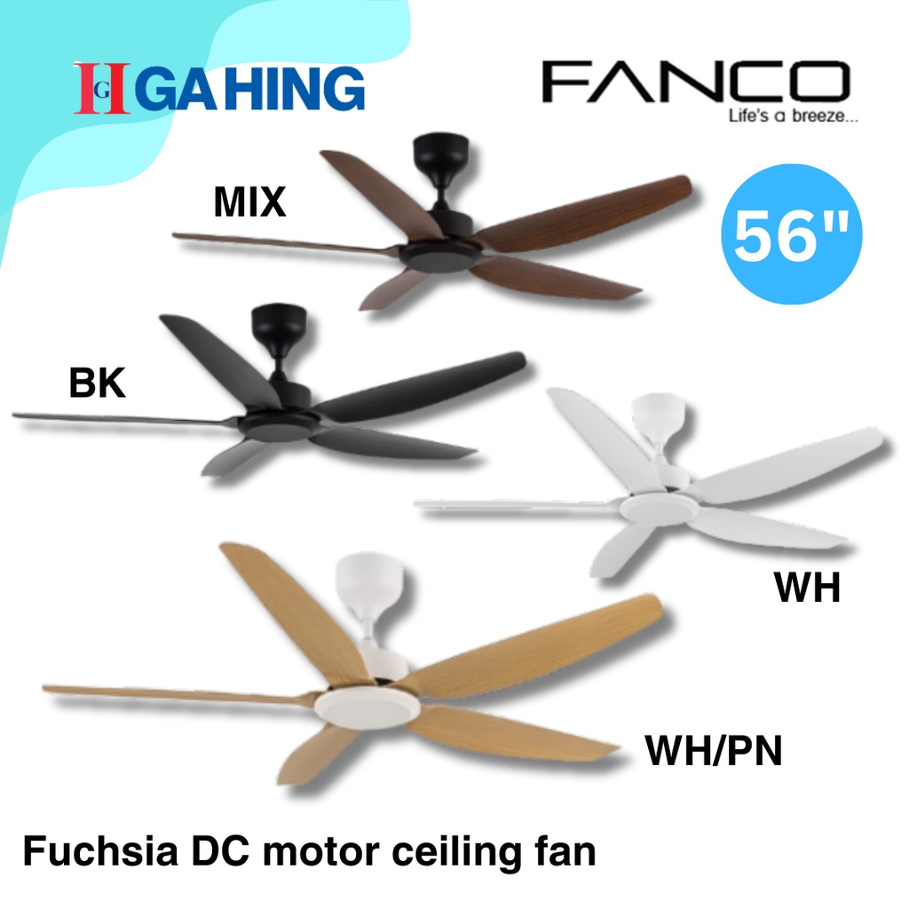 Fanco Fuchsia DC motor ceiling fan 56 inch / Kipas Hiasan / Syiling Fan ...