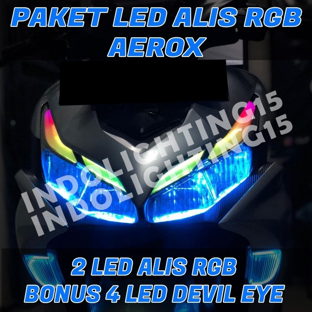 AEROX RGB RUNNING EYEBROW LIGHTS BONUS DEVIL EYE READY TO USE AEROX 155 ...