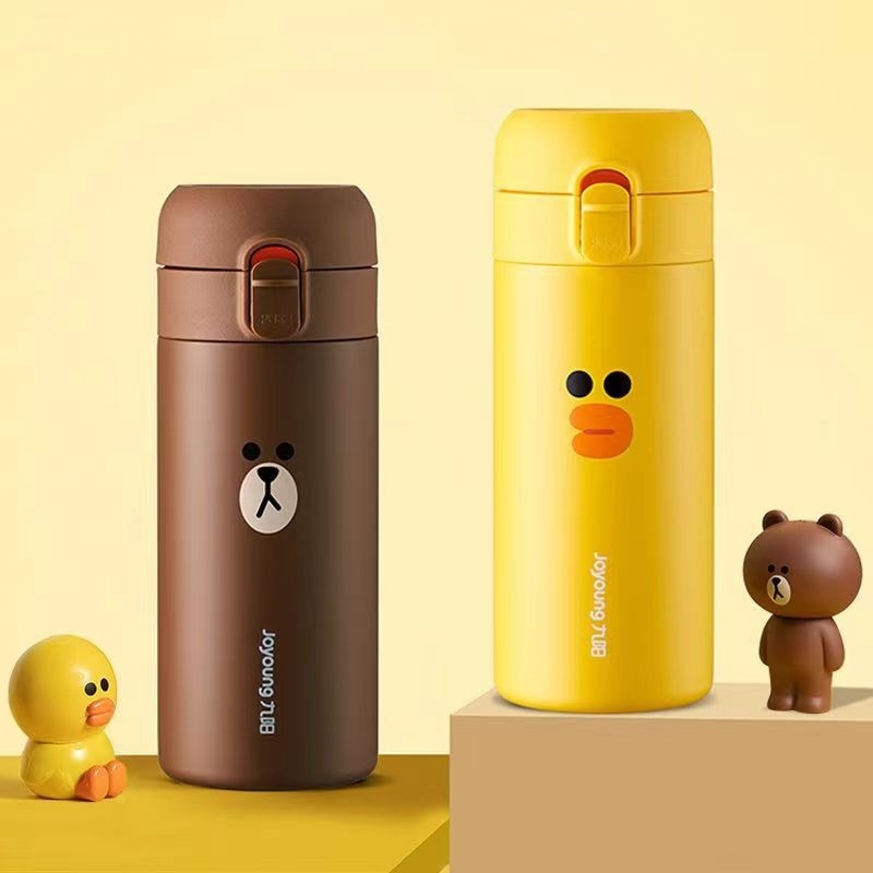 【Line Friends】Joyoung thermos bottle (260/350/450/500ML) | Shopee Malaysia