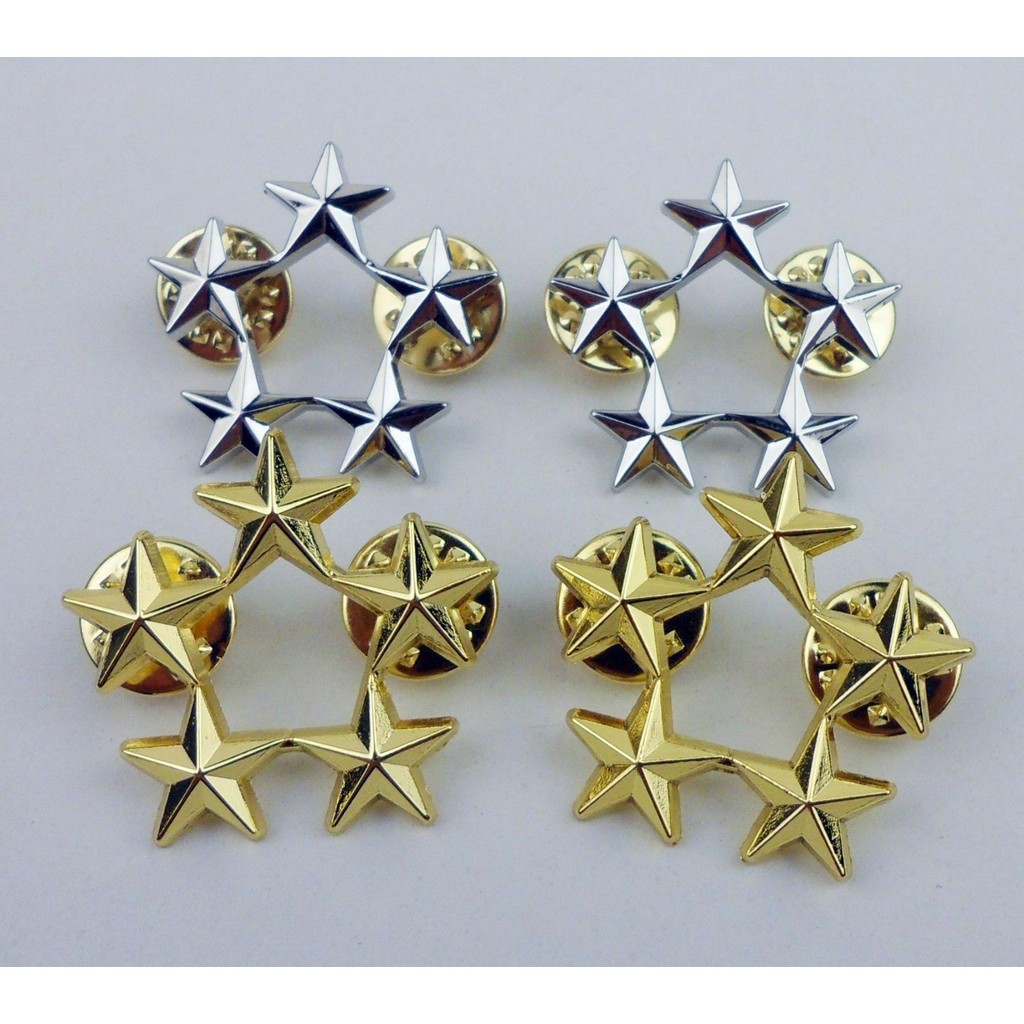 Tommwang2012. TWO PAIR WW2 US ARMY OFFICER 5 STAR GENERAL RANK BADGES ...