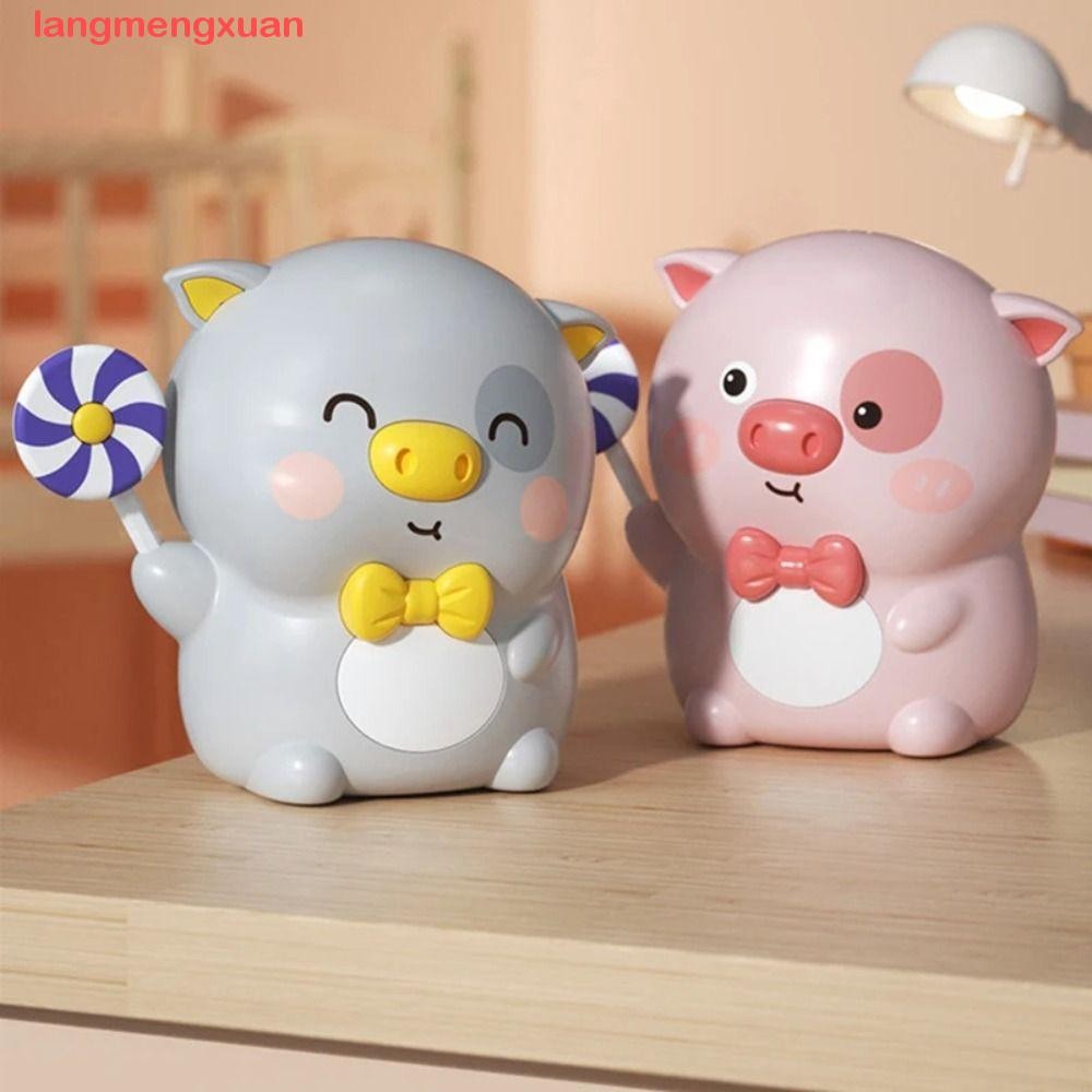 LANGMENGXUAN Cartoon Piggy Bank, Unbreakable Pig Shaped Children Money ...