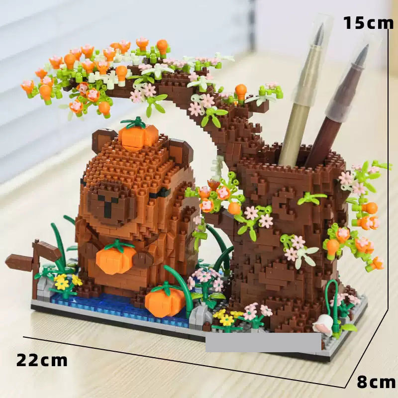 Capybara Micro Particle Creative Pen Holder lego Building Blocks ...
