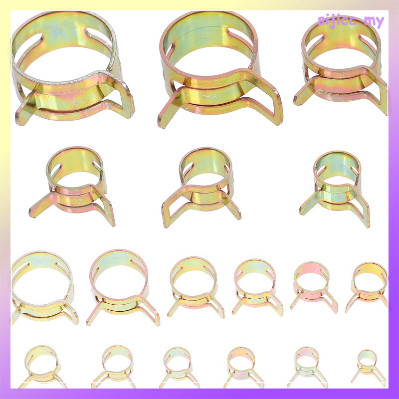 Hose Clamp Kit 120 Pcs Tubing Hoops Clamps Water Oil Tube Fixing sijicc ...