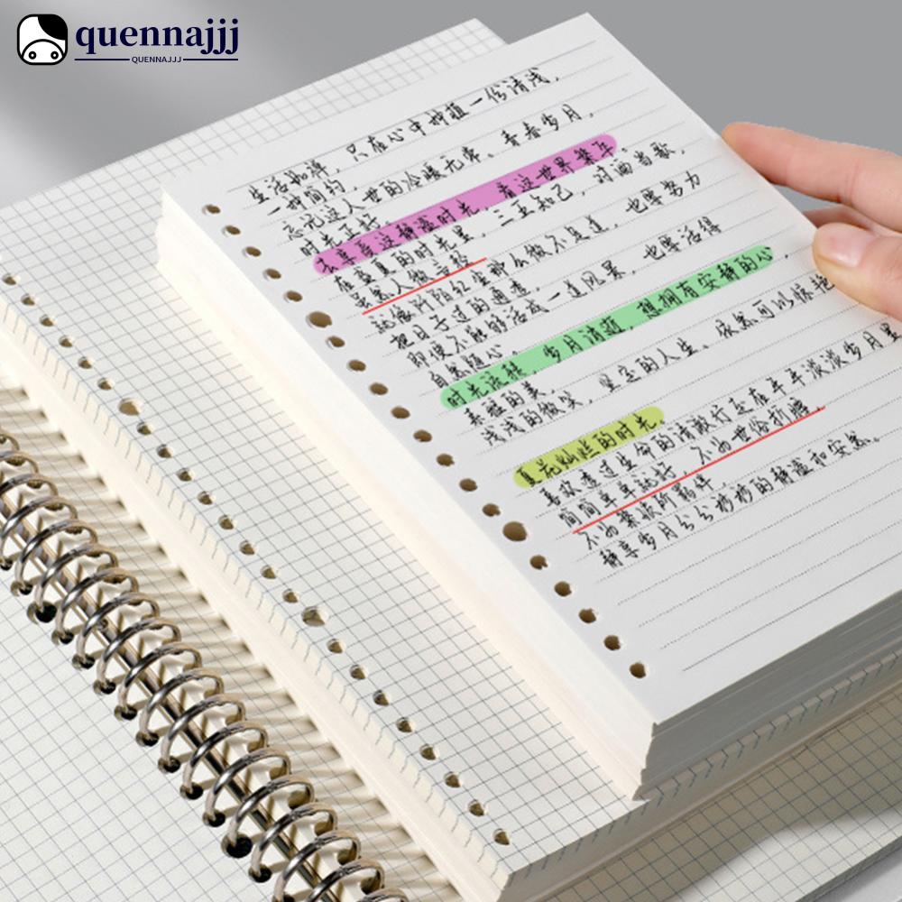 QUENNA A5 A4 B5 Loose Leaf Notebook Refill Spiral Binder Inner Page ...