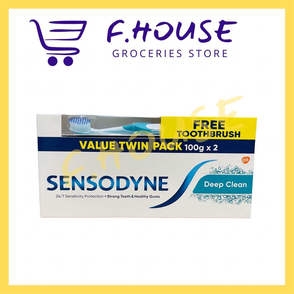 Sensodyne Deep Clean Toothpaste (100g X 2’s) FREE Toothbrush (1’s ...