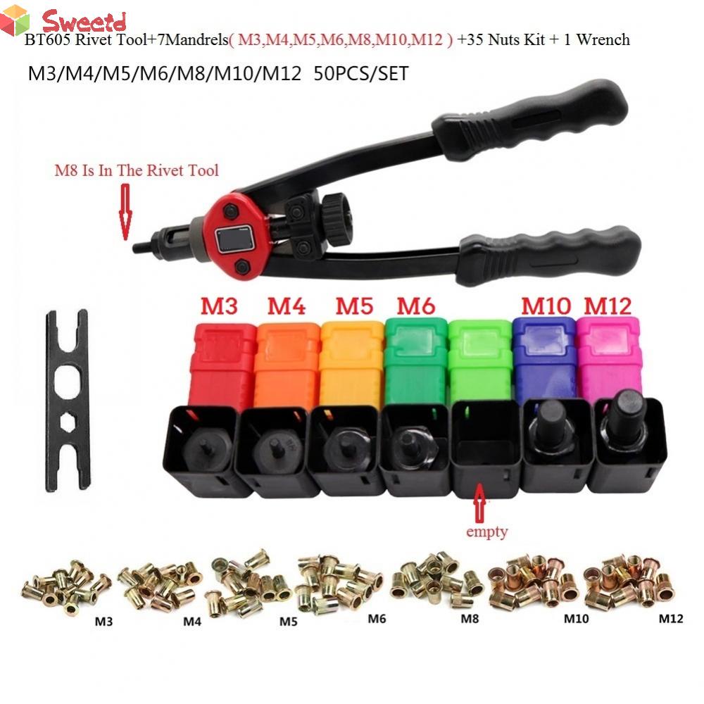 Rivet Nuts Riveting Tool Kit Kit M3-M12 Nuts Nutsert Rivet Rivet tool Riveting | Shopee Malaysia