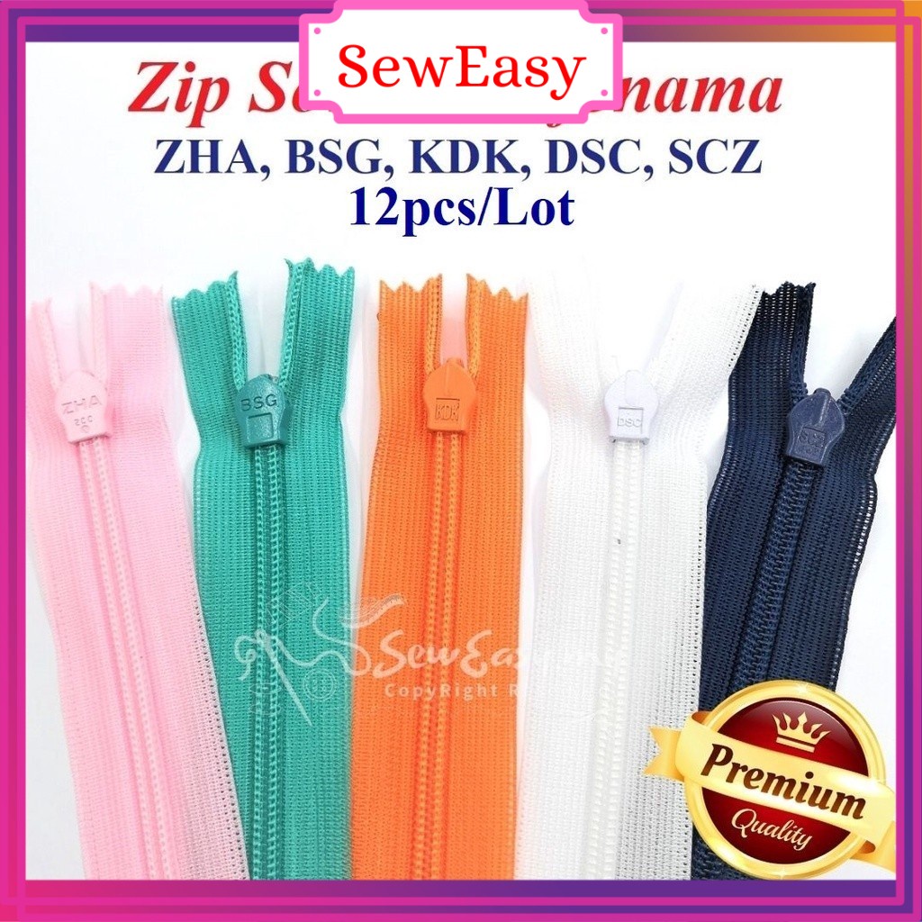 Zip Sorok Zip Sembunyi Zip Susuk - 6", 8", 10", 12", 14", 16", 18", 20 ...