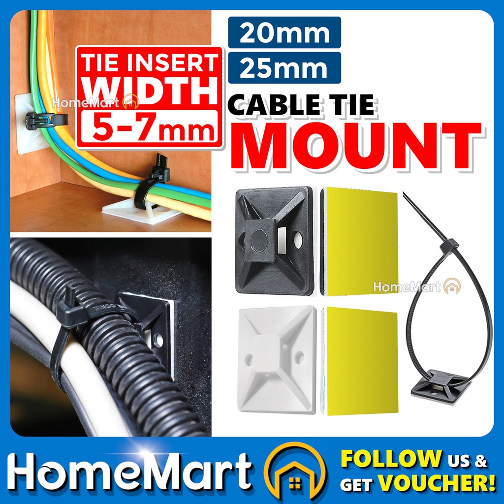 Tie Mount Self Adhesive Stick On Mount For Cable Ties Routing Looms ...