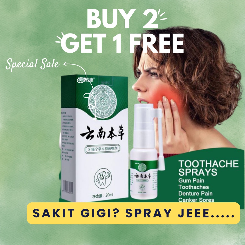 Ubat Sakit Gigi Gusi Berlubang Teeth Spray Toothache Spray Treatment of ...